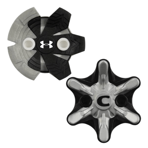 Champ Zarma Tour Under Armour Golf Cleats Slim-Lok Silver/Black - Golf ...